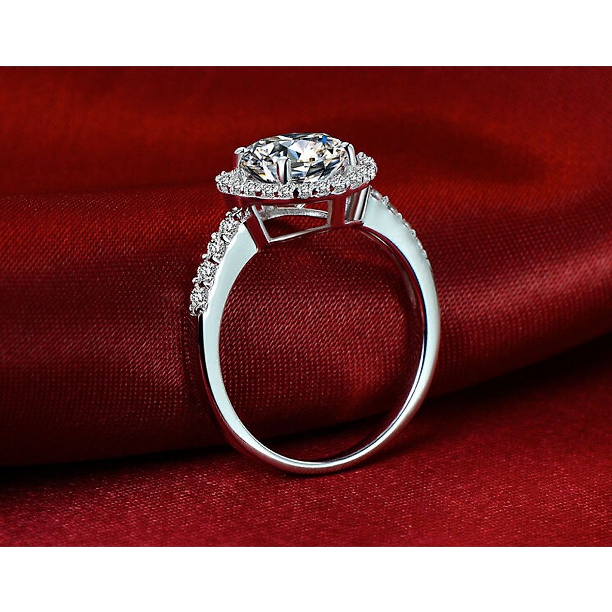 TenFit Jewelry Wedding Ring for Women Silver Ring Engagement Diamond Ring,Size 6