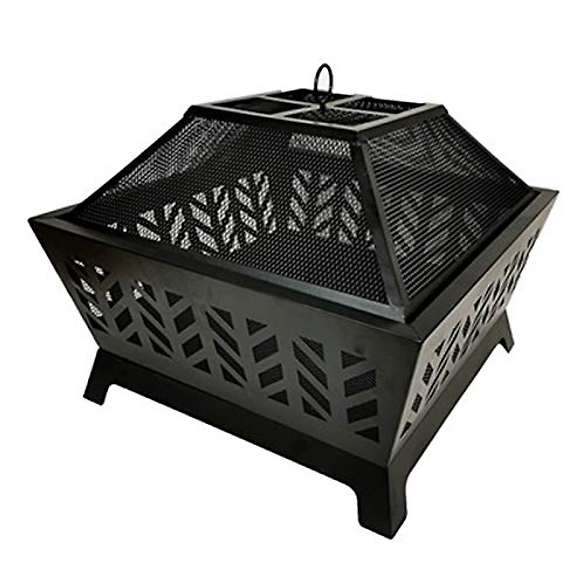 ZRSL Party Use Fire Pits, Stainless Steel Charcoal Grill, Fire Pits for Garden Chrome-Plated Iron Stove, Outdoor Fire Pits are Suitable for Garden Outdoor Gatherings. Seiko Build (Color : Black)