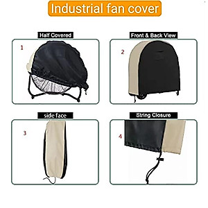 XCZ Industrial Fan Cover, suitable for 24 "high speed floor fan covers, high speed sports drum fans, heavy outdoor floor fan covers, waterproof and dust proof fan covers, 29.9 x 8.6 x 29.9" home fan covers