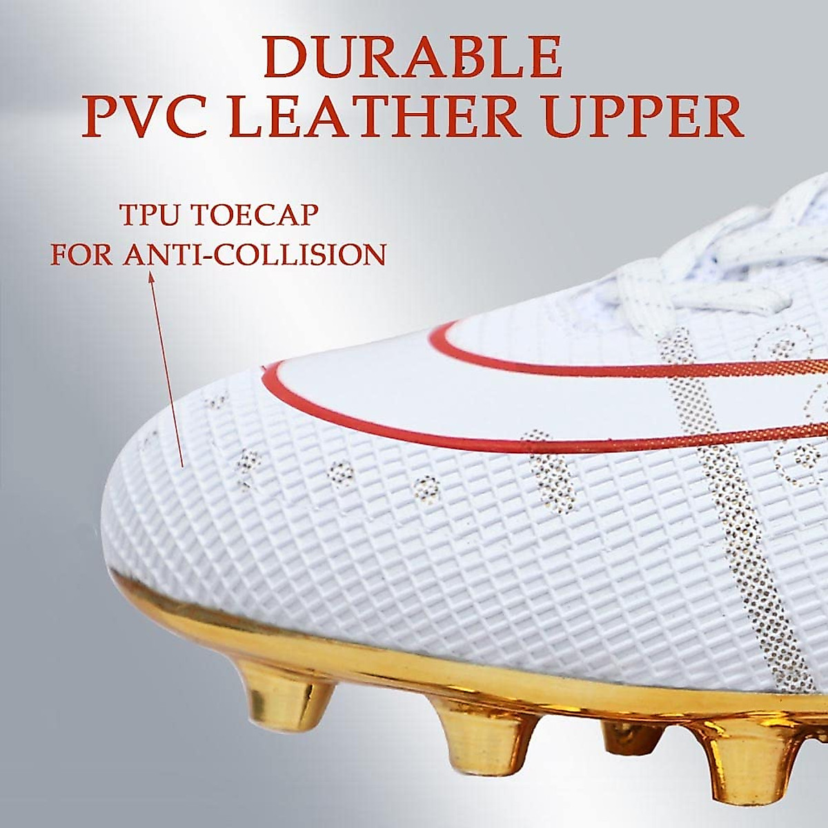 HESBITEUL Soccer Shoes Kids Boys FG Cleats/TF Professional Training Girls Football Shoes for Men