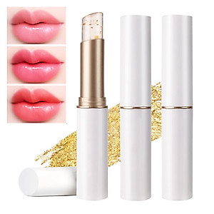 Dulele Color Changing Lipstick Set, 3 Pieces Magic Temperature Color Change Lip Gloss Long Lasting Nutritious Lip Balm (Tube)