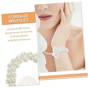 Didiseaon 10pcs Bridal Wrist Pearls Stretchy Bracelets Wedding Stuff Prom Wrist Corsage Wedding Corsages Bracelet Corsage Wristlet Wedding Wrist Corsages Wrist Corsage Bracelet Wrist Cuffs