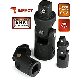 EPAuto 1/2-inch Drive Click Torque Wrench + Impact Universal Joint Set