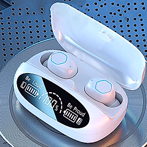 Hot6sl TWS Bluetooth Earbuds, Bluetooth 5.2 Earbuds eadset Wireless Sports Touches Waterproof Super Long Battery Life Music Binaural Subwoofer Earplugs
