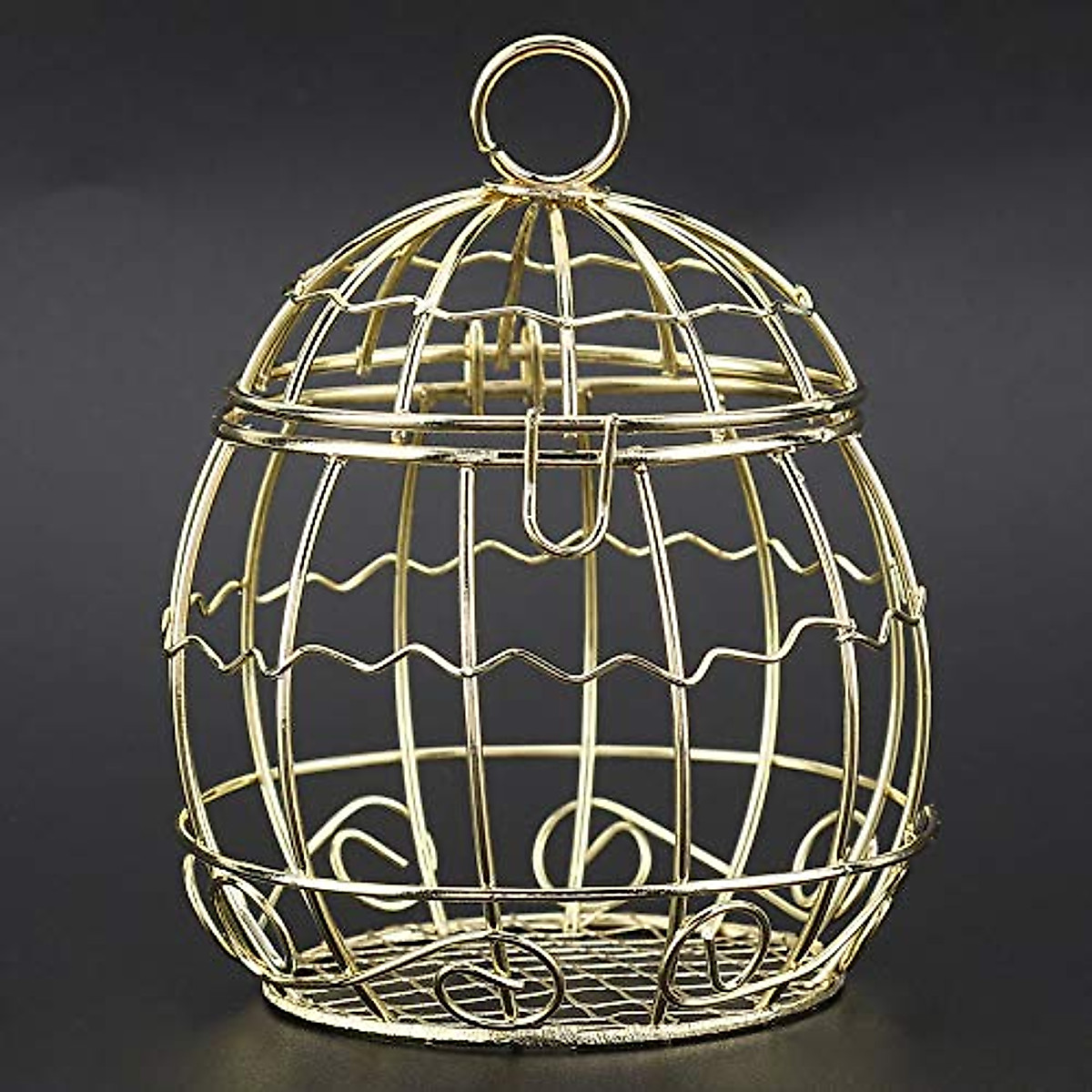 AUNMAS Bird Cage Candy Box, Decorative Gifts Sugar Container Small Chocolate Boxes Wedding Favor Banquet Party Home Decoration Christmas Present Accessories, Gold