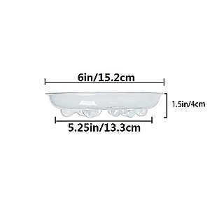 Idyllize 15 Pack Assorted Sizes 6 8 10 Inch Clear Thick Plastic Heavy Duty Sturdy Plant Saucer Drip Trays for pots, 5 Pieces of Each Size (Assorted Sizes 6'', 8'', 10'')