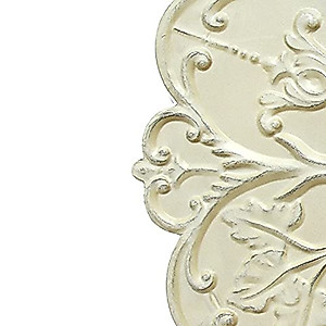 Stratton Home Decor -- Dropship, us home, SUHQX S03354 Stratton Home Decor Shabby White Medallion Wall Decor Shabby Medallion Wall Decor,White, 27.00" x 1.18"