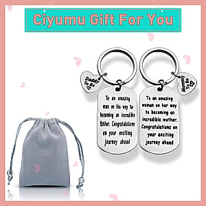 Mom to Be Gift Daddy to Be Keychain Pregnancy Announcement Gift New Parent Gift First Time Mom/Dad Gift Mommy/Daddy to Be Keychain Set Baby Announcement Gift Parent to Be Gift to Be Father/Mother Gift