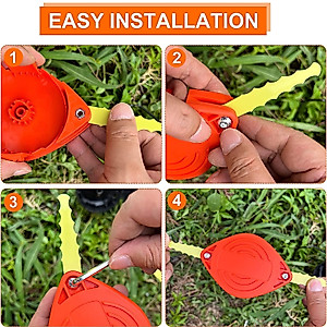 Yweller AF-100 Trimmer Replacement Blades Compatible with Black Decker GH400, GH500, GH600, GH610, GH900, GH912, LST120, LST136,BESTA512, BEASE620, CST1000 String Trimmer (33 Pack Yellow)