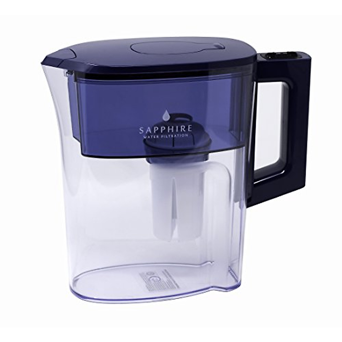 Sapphire Water Pitcher with 3 Filters, Clear/Blue
