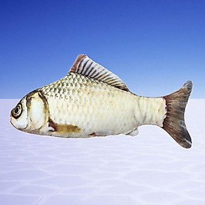 Toyvian Plush Fish Soft Fish Toy for Cat, Mini Fish Pillow Cat Stuffed Fish Carp Plush Pillow 3D Soft Fish, Mini Realistic Fish Pillow Simulation Fish Plush Toy Pet Toy