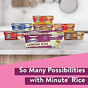 Minute Ready-to-Serve Jasmine Rice, Microwavable Rice Cups, 4.4-Ounce Cups, 2 Count, (Pack of 8)