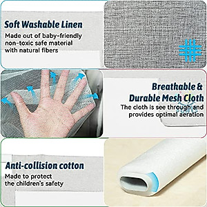 SuperStyle Bed Rail for Toddlers 78 Inch, Upgrade Extra Long Bed Rail Guard for Kids, Safety Bed Fence Protector Rail with Soft Breathable Fabric, fit Twin, Full, Queen, King Size Mattress