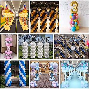 Balloon Stand Set of 2, 7ft Adjustable Metal Balloon column Stand kit for Birthday, Wedding, Baby Shower, and Graduation Party
