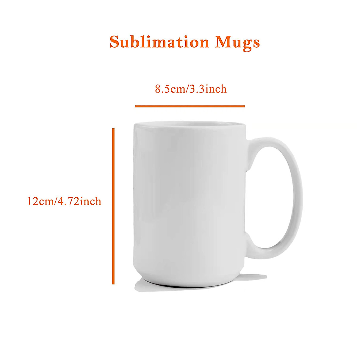 TANGLONG Sublimation Mugs,Sublimation Mugs Blank,Sublimation Mugs 15 oz,Sublimation Coffee Mugs,Bulk Mugs for Coffee,Latte,Hot Cocoa Set of 12
