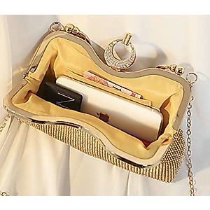 Women's Evening Clutch Purse Retro Crystal Tote Bag Wedding Party Glitter Purse Evening Handbags