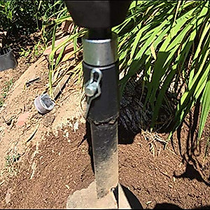 Garden Auger Power Drill Adapter fits Corded Drill and Cordless Drill, SDS Plus to 1/2-Inch(M13 x 15mm) Thread Keyless Drill Chuck Adapter Round Shank for Impact Driver