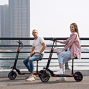 EVERCROSS Electric Scooter, Electric Scooter for Adults with 800W Motor, Up to 28MPH & 25 Miles, Scooter for Adults with Dual Braking System, Folding Electric Scooter Offroad with 10'' Solid Tires