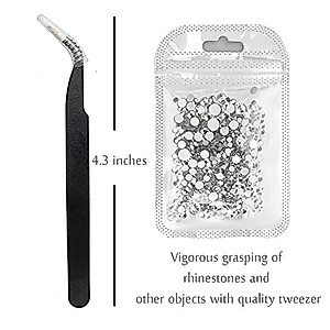 8 In 1 Pack, 2 Dual-ended Wax Pen for Rhinestone Picker Dotting Pen Wax Pencil for DIY Nails Art, 4 Wax Tip Rhinestone Pen Applicator Gem Jewel Picker Tool, Pickup Tweezer, 500 Crystals Rhinestones.