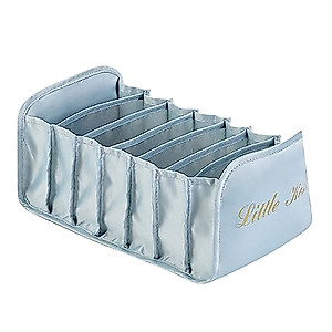 degtnb Underwear Drawer Organizer, Socks Organizer Multi Compartments Large Capacity Fabric Foldable Divided Clothes Container Case Home Supplies
