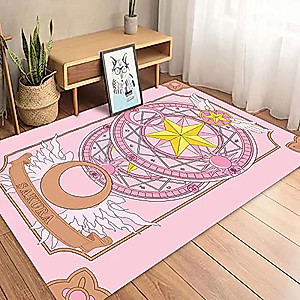 Anime Kawaii Cute Rug Anime Carpet Cute Rugs for Bedroom Aesthetic Soft Carpet Decorative Rug for Indoor Outdoor 62 * 39in (1)