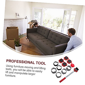 VILLCASE 1 Set Pry Furniture Heavy Use with Steel Lifter for Professional Practical Device Duty/Tools Mover Moving Useful Tool Lever Bar Kit Dolly Wheels Simple Transport Slider Lifting