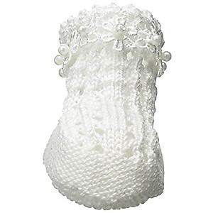 Jefferies Socks Baby Girls' Newborn Daisy Pearl Bootie, White
