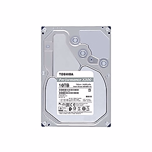 Toshiba X300 10TB Performance & Gaming 3.5-Inch Internal Hard Drive - CMR SATA 6 GB/s 7200 RPM 256 MB Cache - HDWR11AXZSTA
