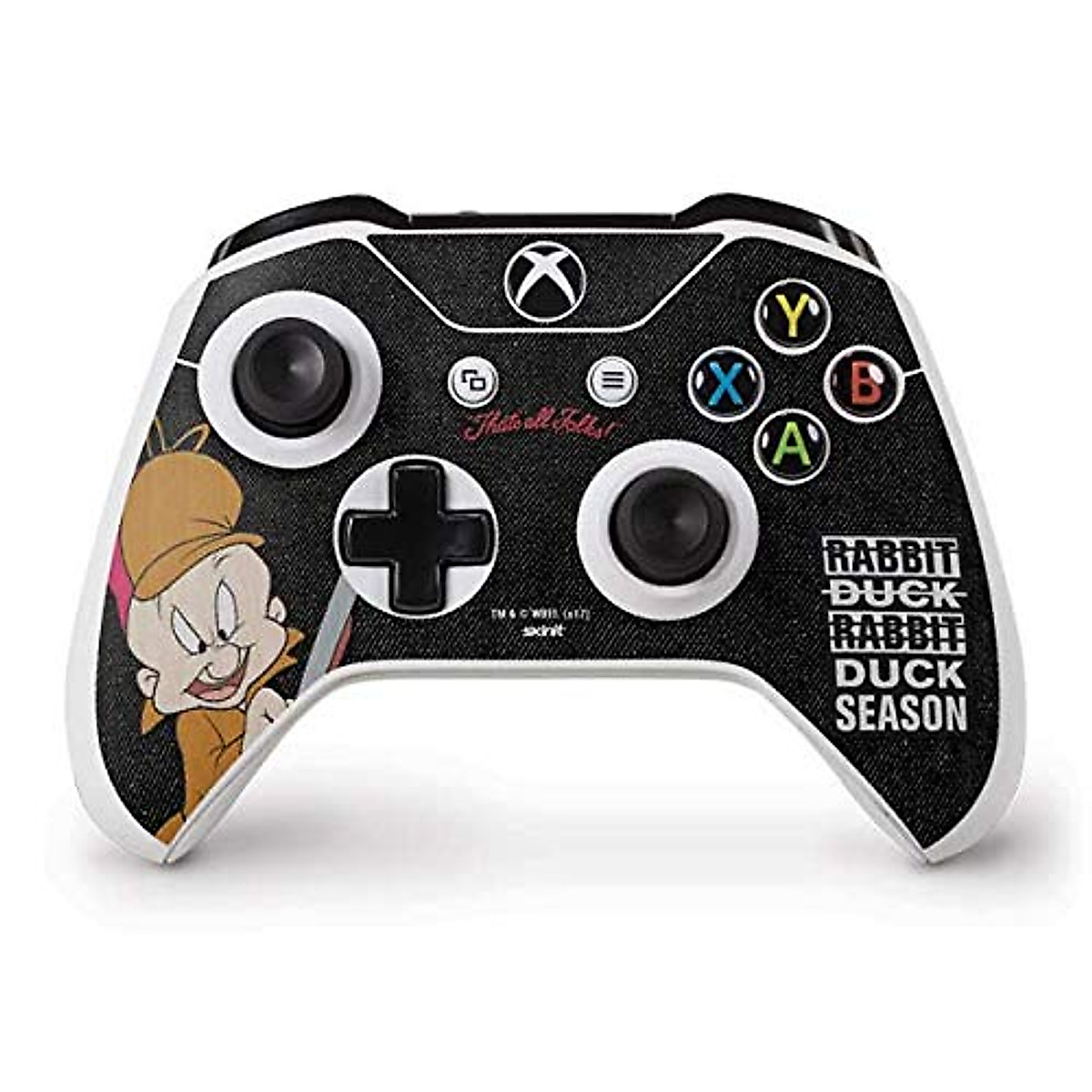 Skinit Decal Gaming Skin Compatible with Xbox One S Controller - Officially Licensed Warner Bros Elmer Fudd Thats All Folks Design