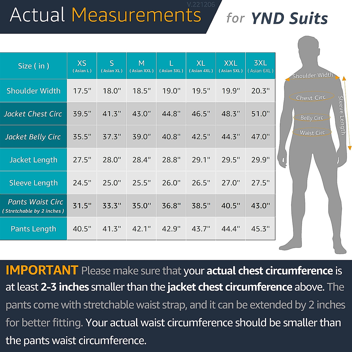 YND Men's Slim Fit 3 Piece Suit Set with Stretch Fabric, One Button Blazer Vest Pants, Solid Party Wedding Dress, Jacket Waistcoat and Trousers with Tie Black