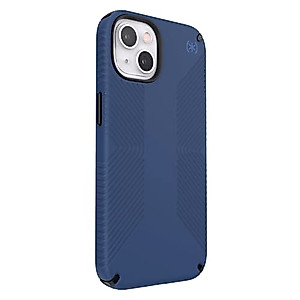 Speck Presidio2 Grip Case for Apple iPhone 13 -Polycarbonate, Shock-Absorbent, Coastal Blue and Black