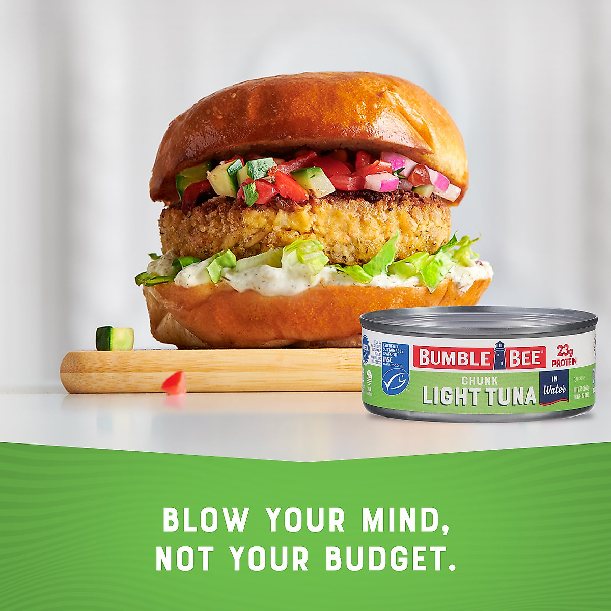 Bumble Bee Chunk Light Tuna In Water, 5 oz Cans (Pack of 10) - Wild Caught Skipjack Tuna - 23g Protein Per Serving - MSC Certified Sustainable Seafood, Non-GMO, Gluten Free, Kosher