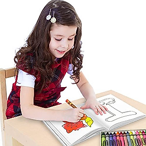 Large Crayons, 16 Count Assorted Colors Crayons, 2 Pack Jumbo Crayons - Ideal Toddler Crayons, Fat Crayons, Thick Crayons, Big Crayons + Doodle Pad for Toddler Coloring