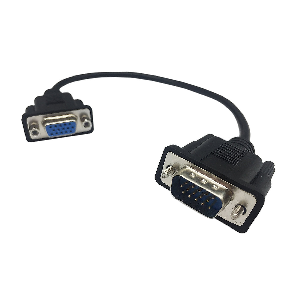 CERRXIAN 1ft VGA SVGA 15 Pin HD15 Male to Female Adapter Video Monitor Extension Cable for PC Laptop TV Porjector(mf)