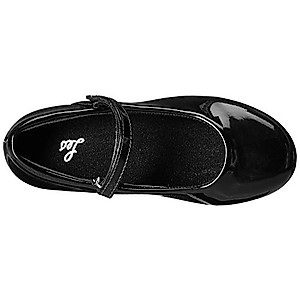 Leo Baby-Girl's Rhythm TAP Dance Shoe, Black, 7 Medium US Toddler