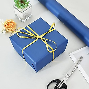 BEISHIDA Royal Blue Gift Wrapping Paper Solid Color Pearly-Lustre Wrapping Paper Roll Matte Gift Wrap Paper,Packing Paper for Wedding,Birthday,Graduation,Christmas Wrapping Paper(17inches X 32.8ft)
