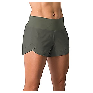 Tough Mode Womens 3" Lightweight Running WOD Volleyball Shorts Workout Mesh Liner Zip Pocket