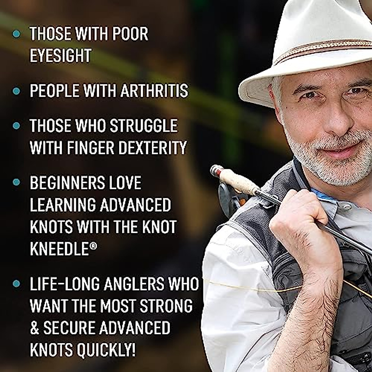 KNOT KNEEDLE - Designed to Tie Your Knots with Ease and Keep You Fishing Longer (Single)