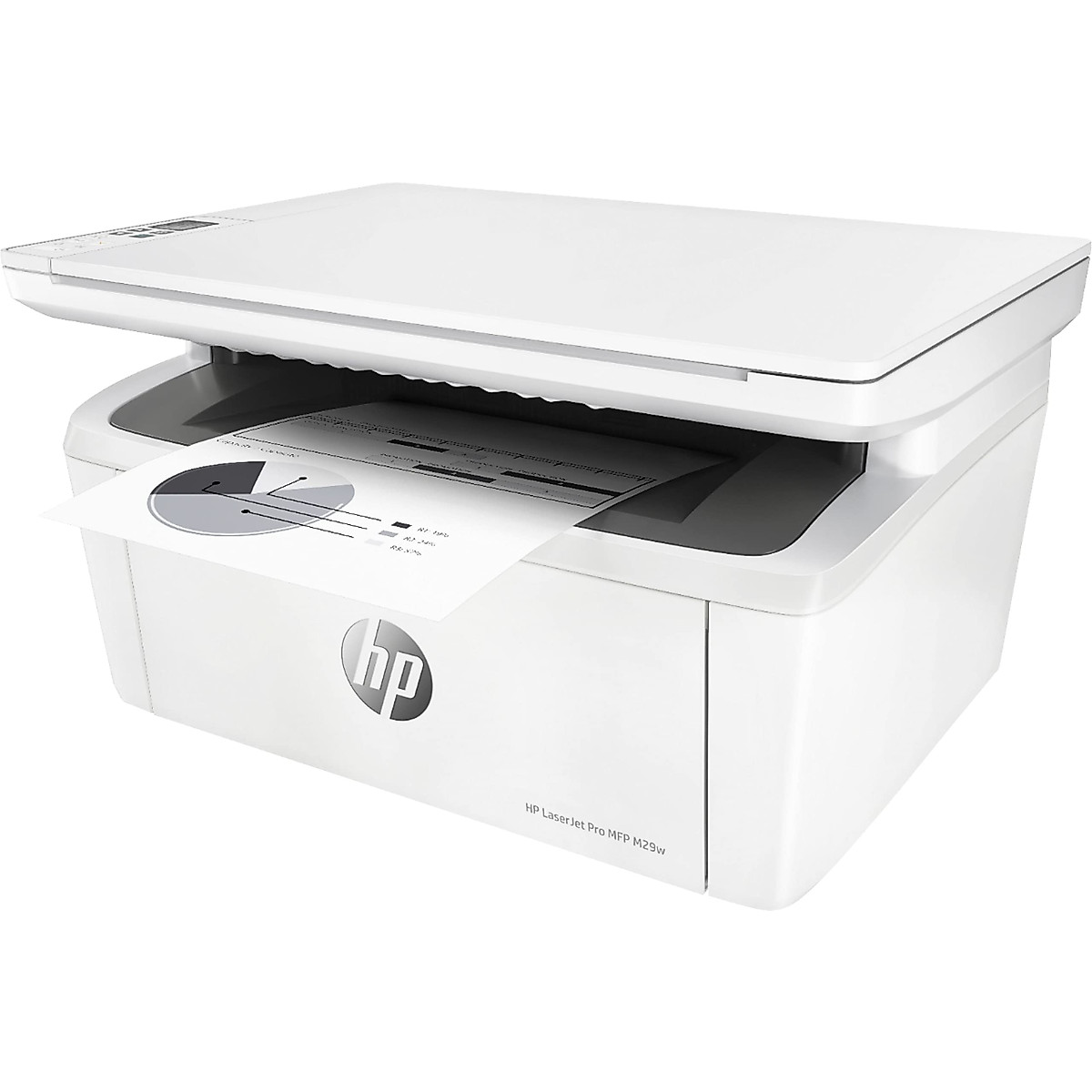 HP Laserjet Pro MFP M29W A All-in-One Wireless Monochrome Laser Printer for Home Office, White - Print Scan Copy - 19 ppm, 600 x 600 dpi, 8.5 x 11.69, Hi-Speed USB, Cbmou External Webcam