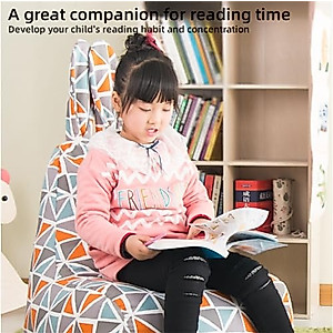 DAUTAI Bean Bag Chair for Kids, Fluffy Lazy Sofa, Breathable Fabric Sturdy Durable Colourfast Bunny Shape, for Organizing Children Plush Toys (No Filler),Pink,M