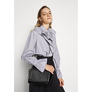 BOSTANTEN Womens Leather Crossbody Bags Designer Handbag Medium Trendy Shoulder Bag Purse Black