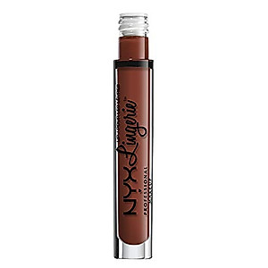 NYX PROFESSIONAL MAKEUP Lip Lingerie Matte Liquid Lipstick - Exotic, Warm Mahogany Red