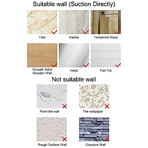 Hibbent Vacuum Suction Cup Shower Head Holder, Removable Shower Head Bracket, Height Adjustable Shower Wand Holder & Wall Mount ABS Plastic Suction Holder for Handheld Shower Head, Chrome Finish