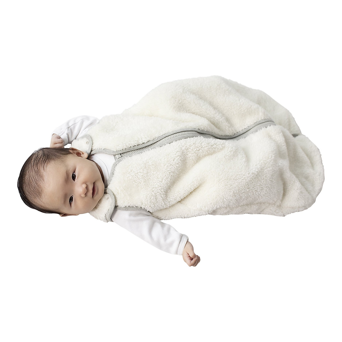 baby deedee Sleep Nest Teddy Sleeping Bag, Ivory, (Medium 6-18 Months)