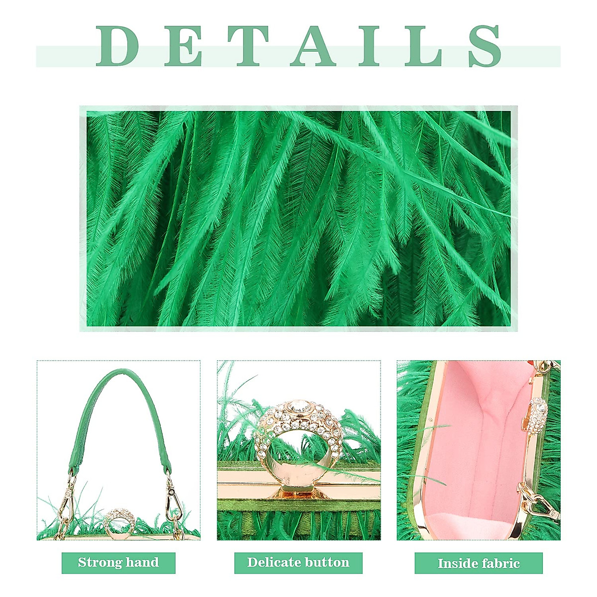 LUI SUI Fluffy Ostrich Feather Tote Bags for Women Feather Evening Clutch Purse Bags Banquet Wedding Shoulder Handbags