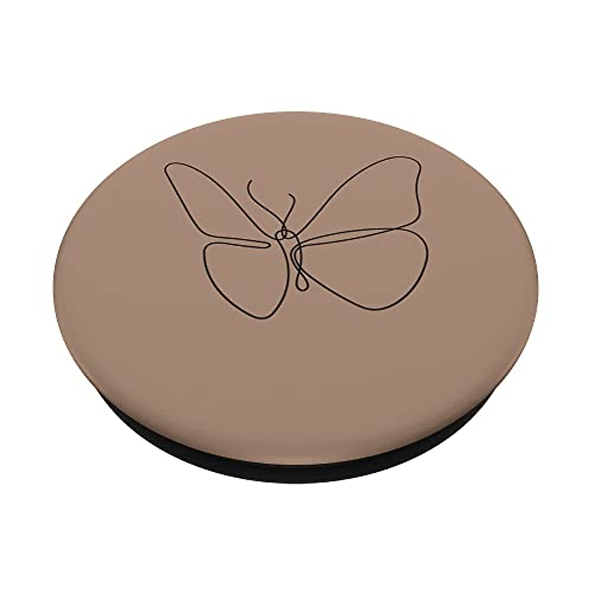 Beige Brown Simple Minimalist Butterfly PopSockets Swappable PopGrip