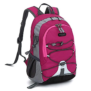 Bseash 10L Small Size Waterproof Kids Sport Backpack,Miniature Outdoor Hiking Traveling Daypack,for Girls Boys Height Under 4 feet (Rose Red)