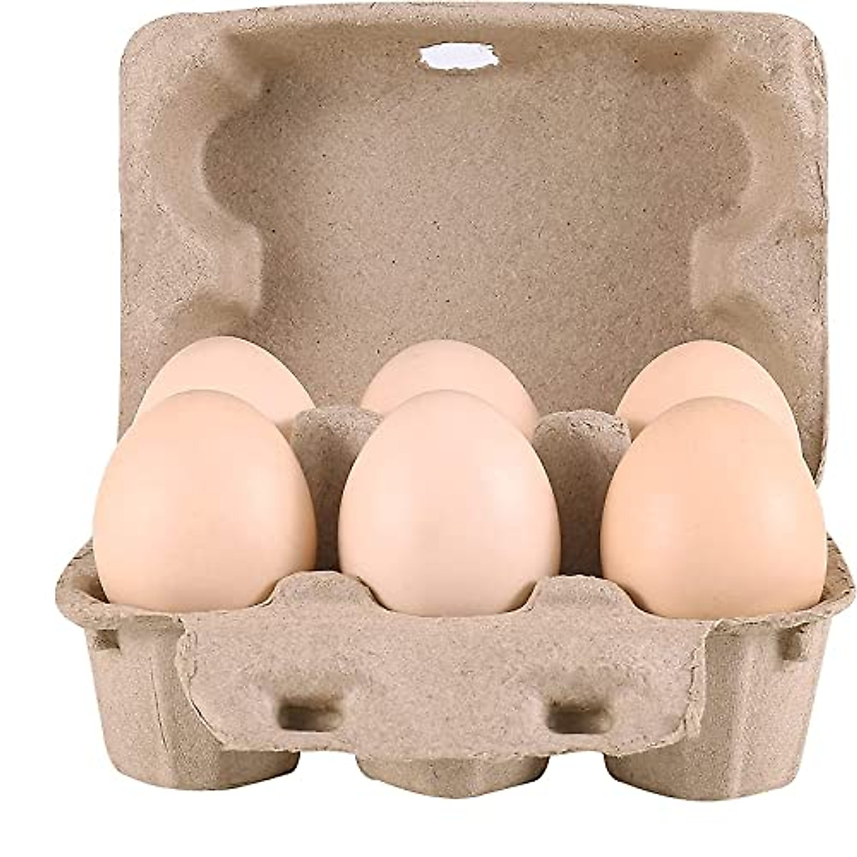 30 Pack Empty Egg Cartons,6 Pulp Fiber Egg Carrier Egg Storage Containers for Kitchen, Farm, Picnic,Travel, Brown,Reusable.