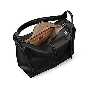 The Sak Los Feliz Hobo in Leather, Lined, Roomy Shoulder Purse, Black