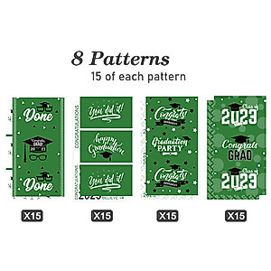 120 PCS Graduation Candy Wrappers, Congrats Grad Candy Bar Labels, Graduation Mini Chocolate Candy Stickers for Class of 2023 Graduation Party Favors and Party Supplies for Guest - Blue and White